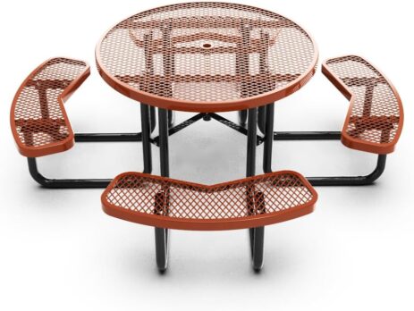 Quick Ship Portable Commercial Picnic Table – 46″ Round – Park Elements